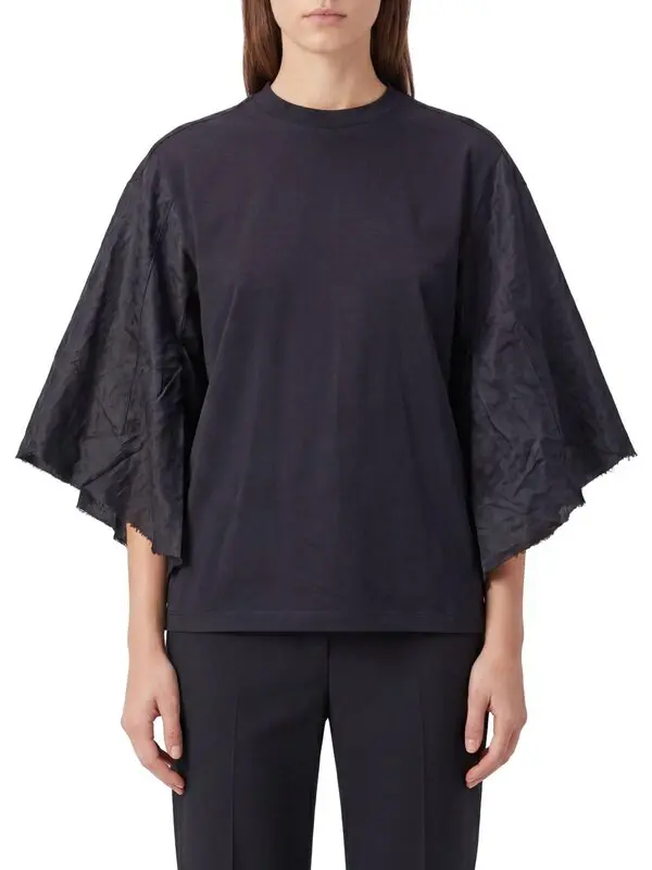 HAIKURE Long-sleeved Cotton T-shirt With Crew Neck - Black