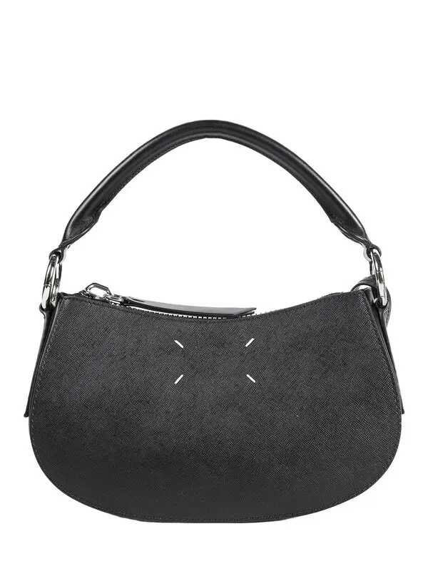 MAISON MARGIELA Saffiano Leather Hobo Bag - Black