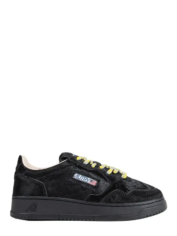 AUTRY Medalist Low Sneakers In Calf Hair - Black