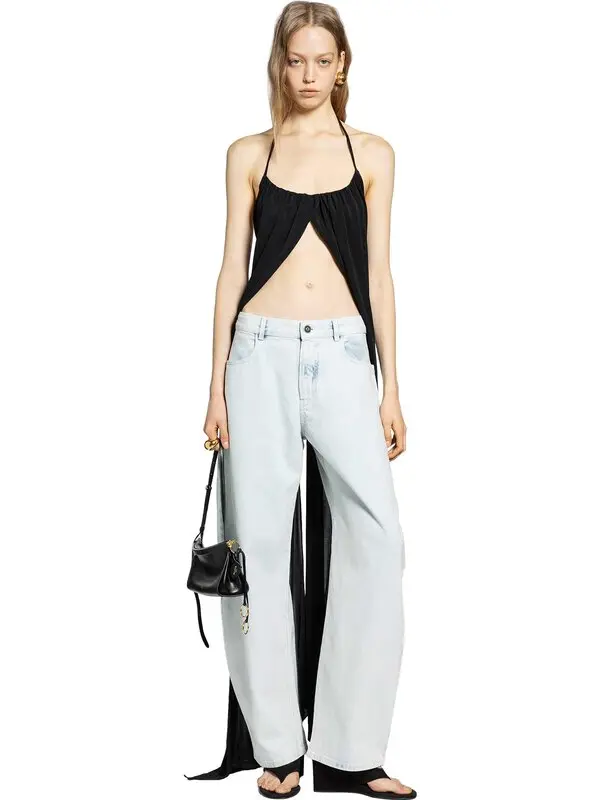 Alaïa Cross-pleated Halterneck Top - Black
