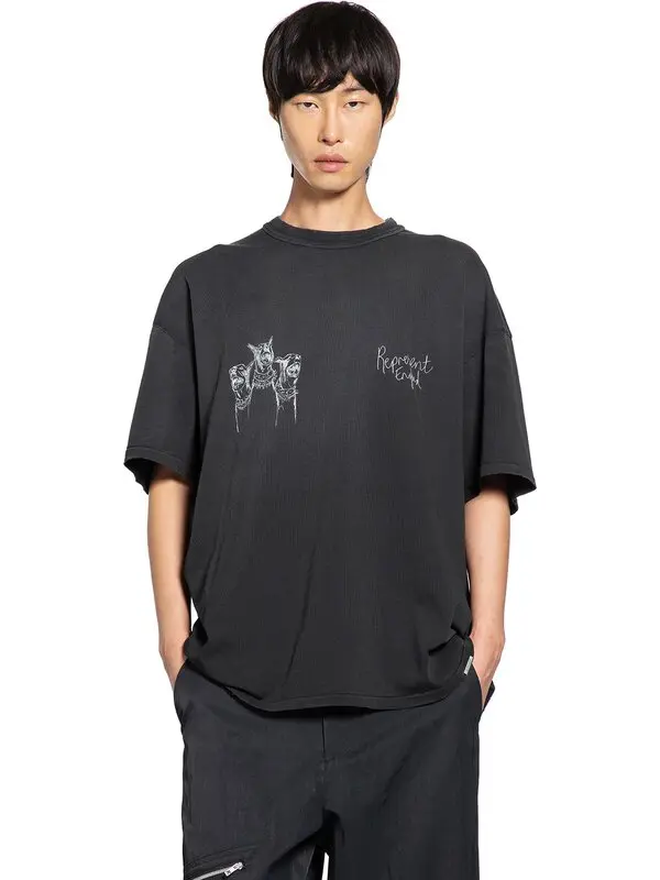 REPRESENT Hand Drawn Thoroughbred T-shirt - Black