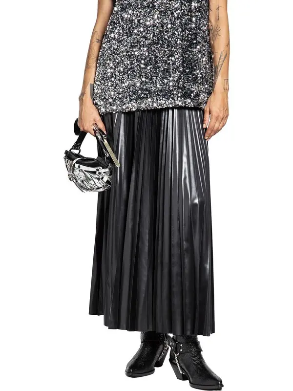 Junya Watanabe Pleated Maxi Skirt - Black