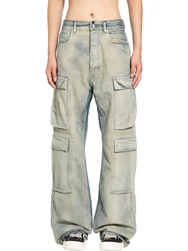 Rick Owens Double Cargo Jeans - Blue