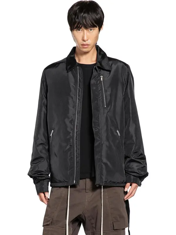 Rick Owens Nylon Zip-front Jacket - Black