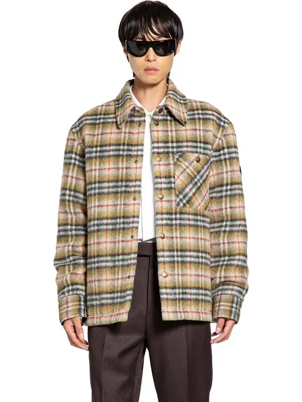 Burberry Check Wool Reversible Overshirt - Beige