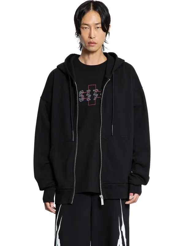 44 LABEL GROUP Classic Zip Hoodie - Black