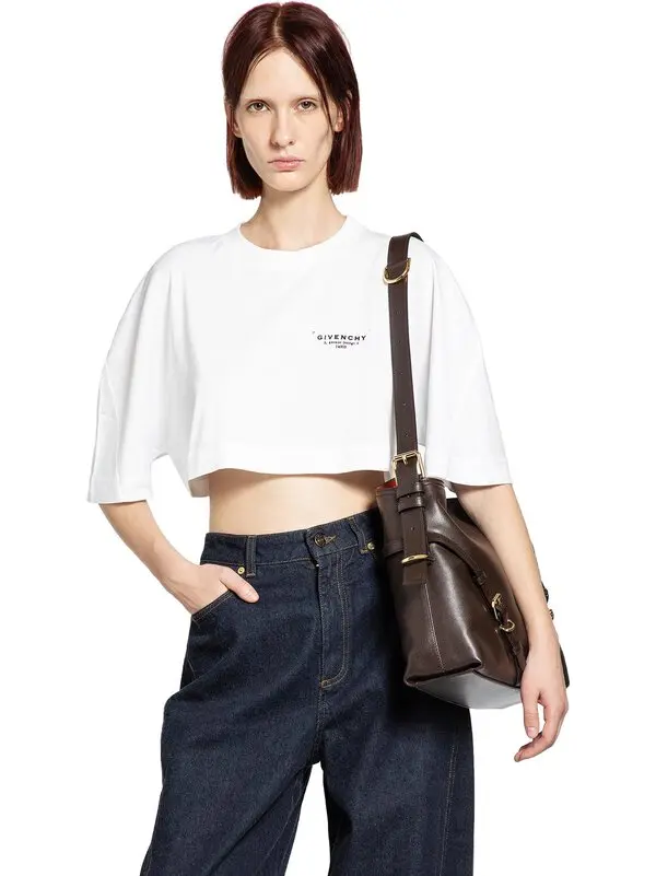 Givenchy Stamp Cropped T-shirt - White