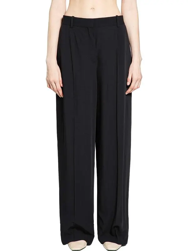 TOTEME Wide Fluid Trousers - Black