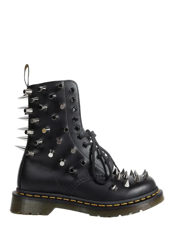 Junya Watanabe X Dr. Martens Studded Leather Lace-up Combat Boots - Black