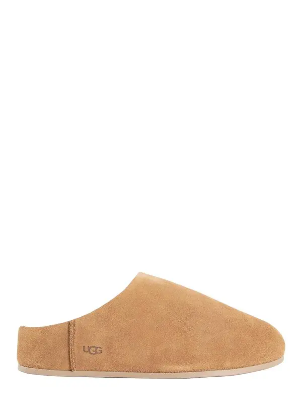 UGG Elea Suede Shearling Lined Slipper - Beige