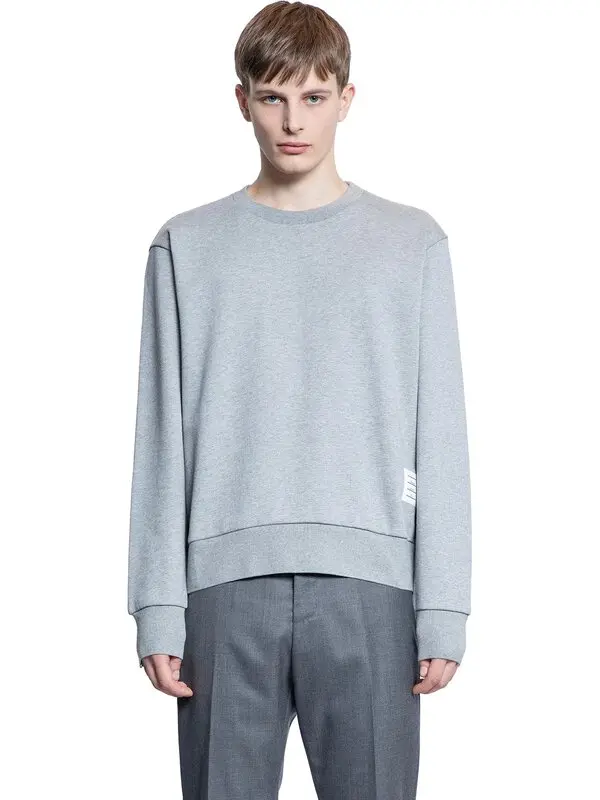 Thom Browne Loopback Stripe Sweatshirt - Grey