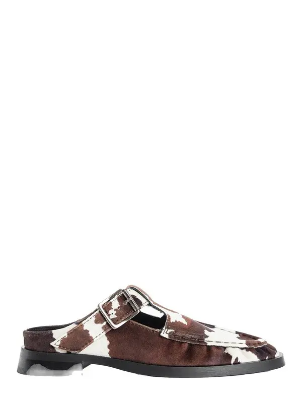 MIISTA Gianna Faux Suede Mules - Brown