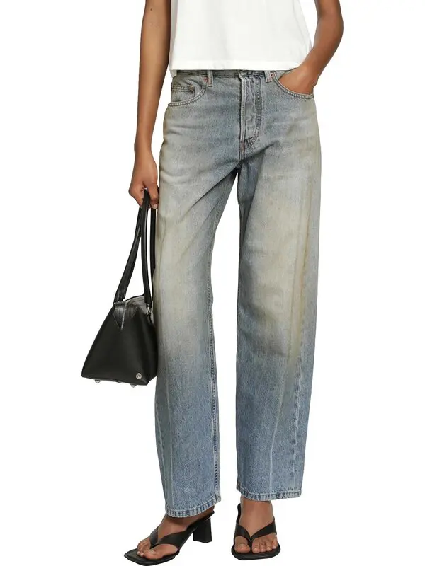 MAISON MARGIELA Medium Faded Straight Leg Jeans - Blue