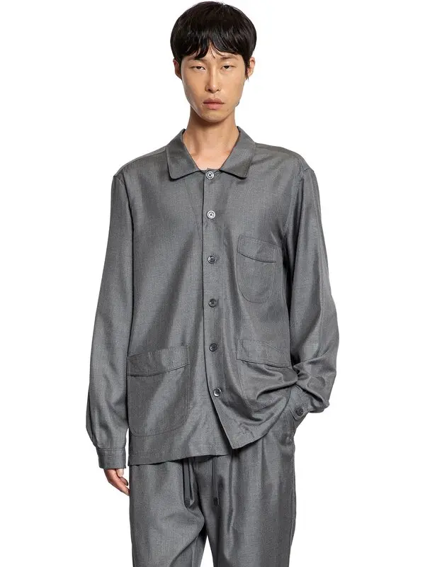 TOM FORD Yarn Dyed Silk Light Outershirt - Grey