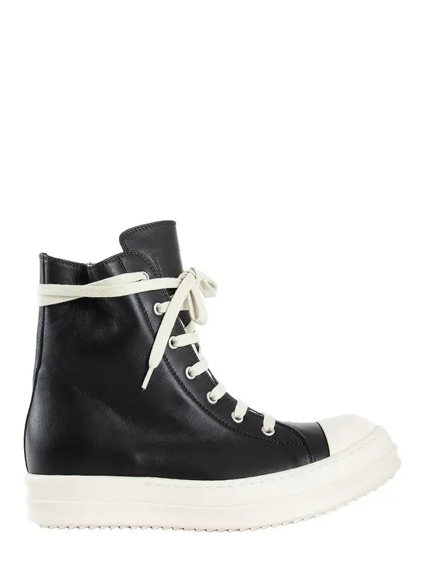 Rick Owens Concordians Jumbo Laced High-top Sneakers - Black