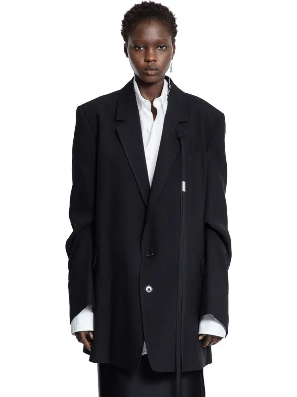 ANN DEMEULEMEESTER Agnes High Comfort Tailored Blazer - Black