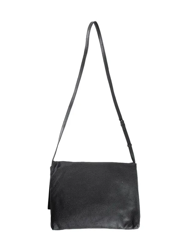 THE ROW Nan Messenger Bag In Leather - Black