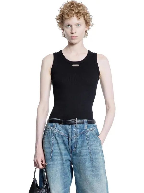 Alexander McQueen Placket Tank Top - Black