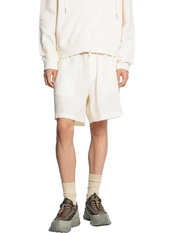 Moncler Gilga Farm Collaboration Linen Blend Shorts - White