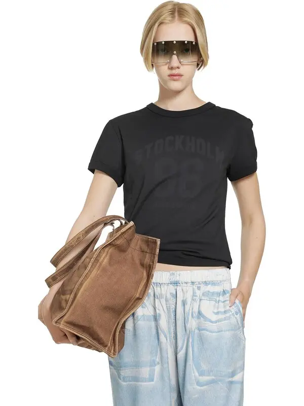 Acne Studios Printed Jersey T-shirt - Black