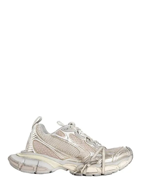 Balenciaga 3xl Layered Mesh And Polyurethane Sneakers - Grey