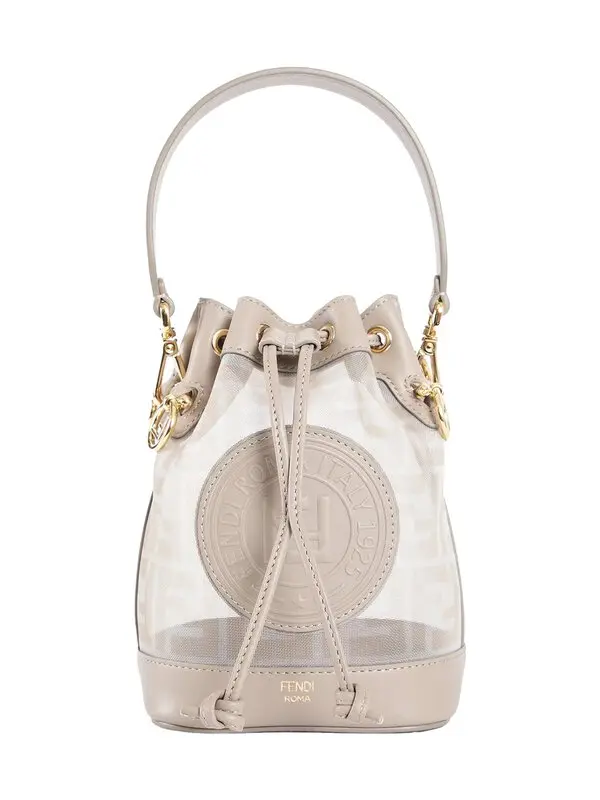 Fendi Mon Trésor Ff Mesh Mini Bag - Grey