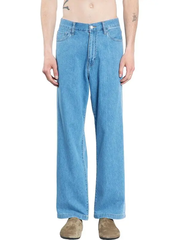 Carhartt Work In Progress Lucas Pants In Bleached Cotton Denim - Blue
