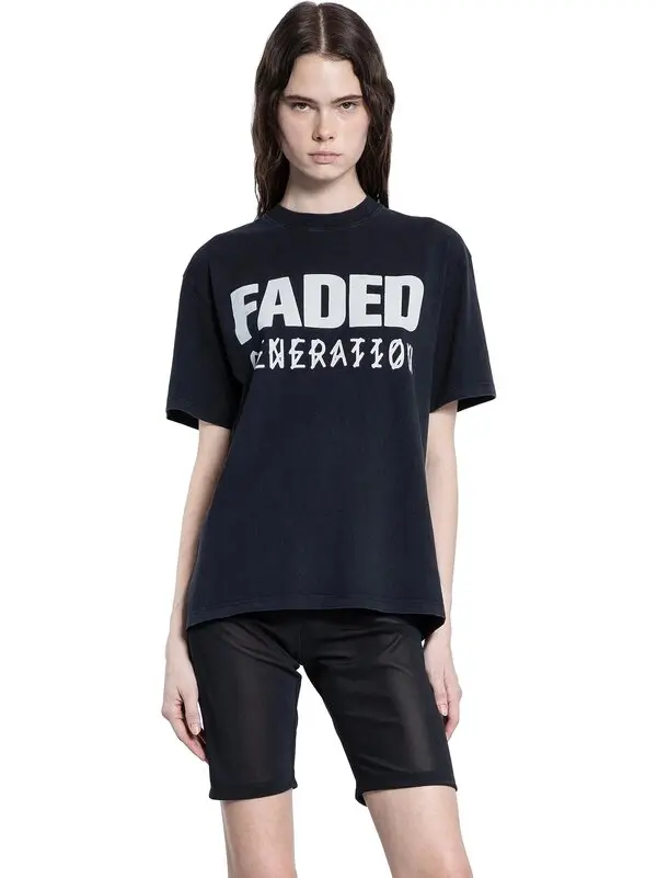 44 LABEL GROUP Faded Generation Cotton Jersey T-shirt - Black