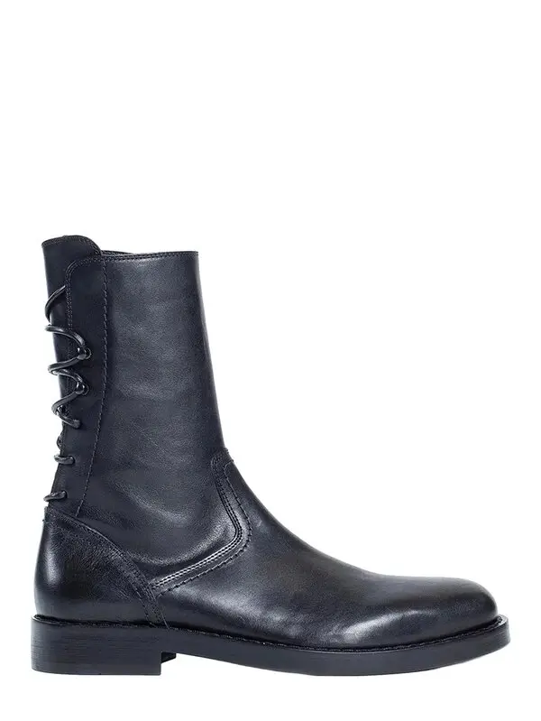 ANN DEMEULEMEESTER Heiko Ankle Boots In Santiago Leather - Black