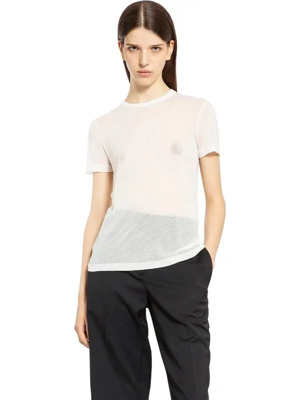 Helmut Lang Zeroscape Sheer Cotton Jersey T-shirt - White