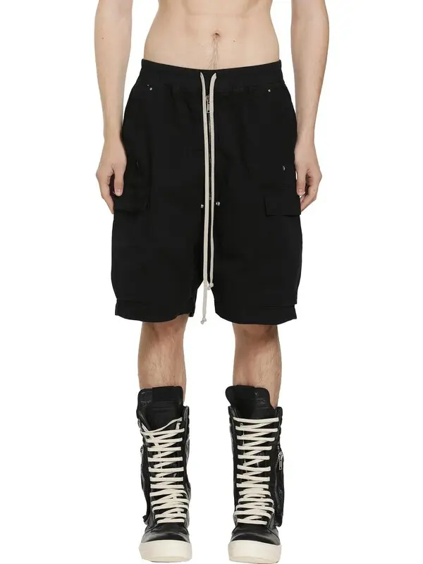 Rick Owens Temple Cargobela Shorts - Black
