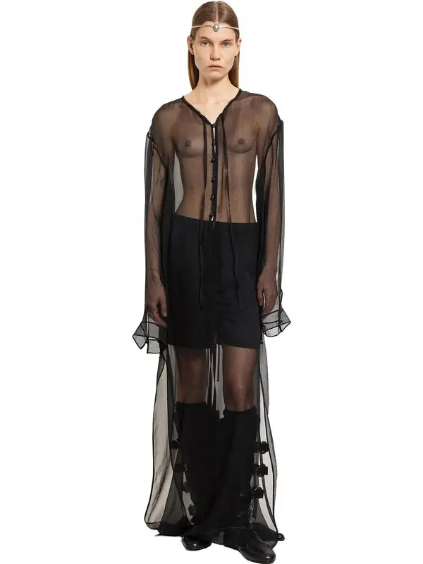 ANN DEMEULEMEESTER Matleen X-long Kaftan Dress - Black