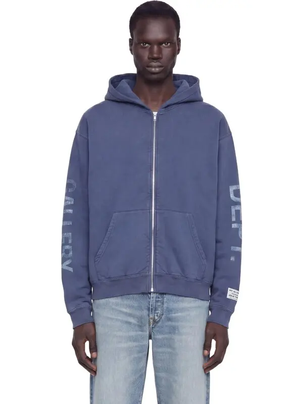 GALLERY DEPT. Cotton Jersey Zip Hoodie - Blue