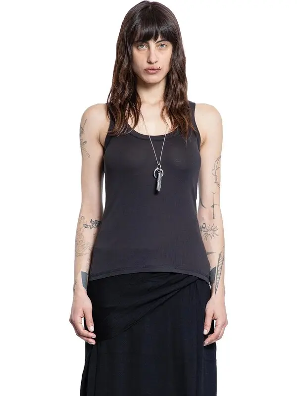 LEMAIRE Ribbed Tank Top - Grey