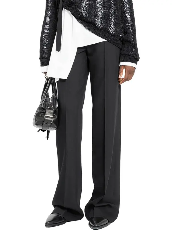 ANN DEMEULEMEESTER Maaike Flared Trousers - Black
