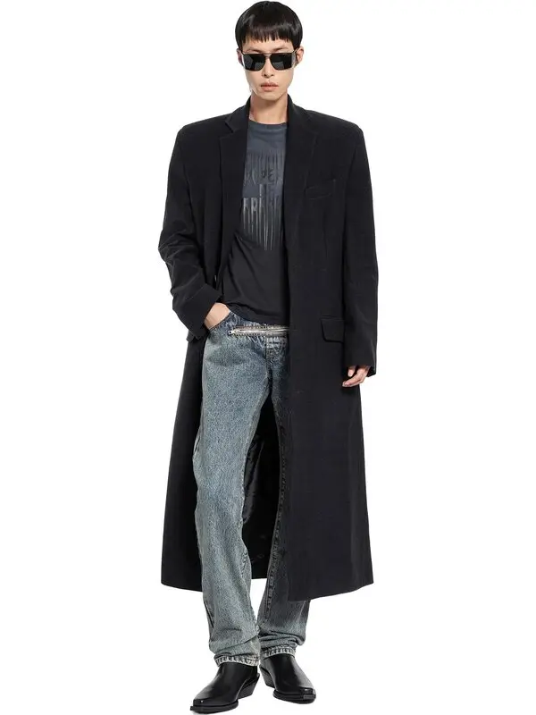 JORDANLUCA Claridges Wool Felt Coat - Black