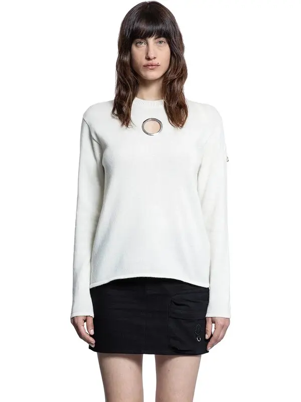 Moncler Willow Smith Collaboration Wool Cashmere Sweater - White