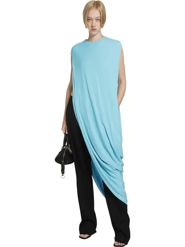 TOM FORD Asymmetrical Drape Top - Blue