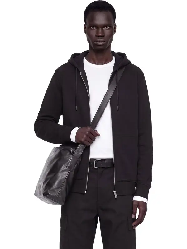 Givenchy Photographic Negative Logo Zip-up Hoodie - Black