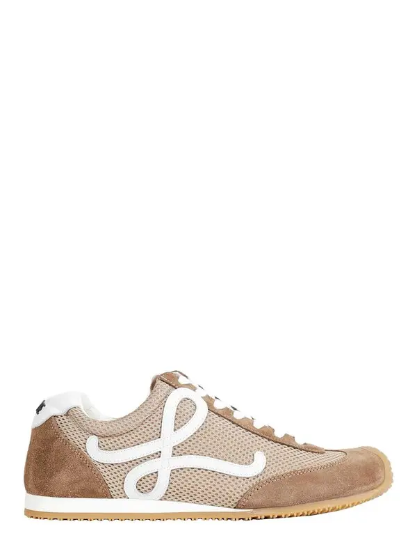 Loewe Ballet Runner 2.0 Mesh And Suede Sneakers - Beige