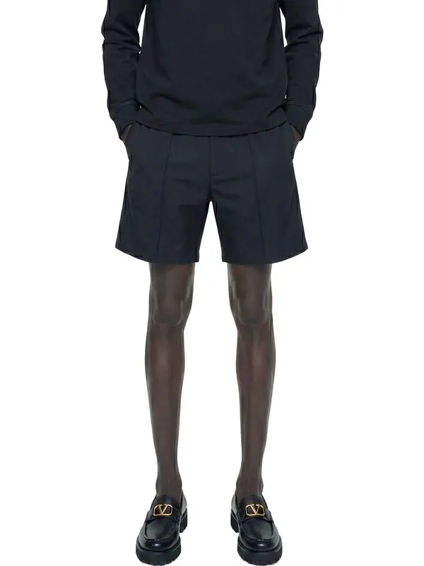 Valentino Garavani Cotton Jersey Shorts - Black