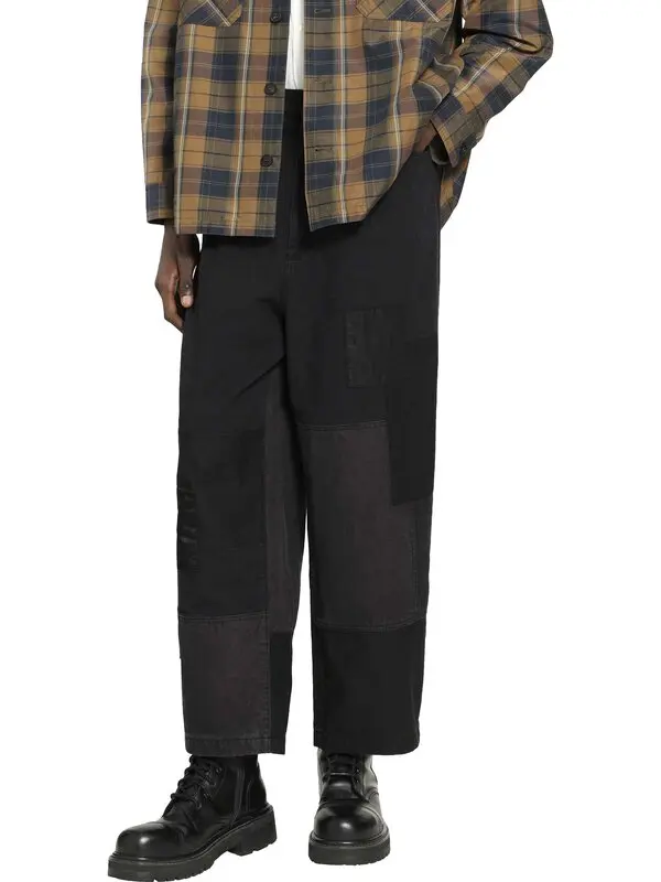 Comme Des Garçons Spliced Canvas Trousers - Black