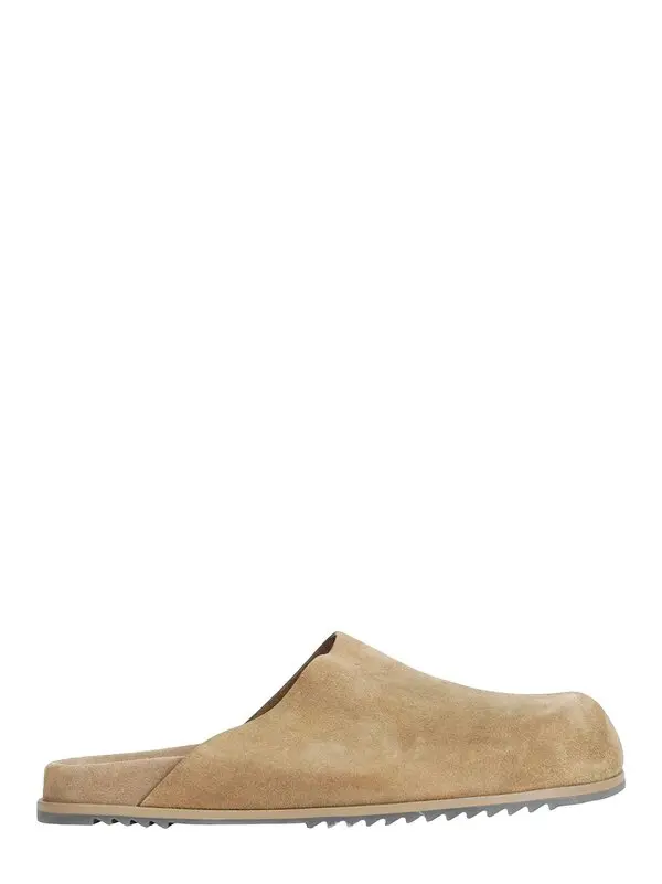 Rick Owens Granola Suede Mules - Beige