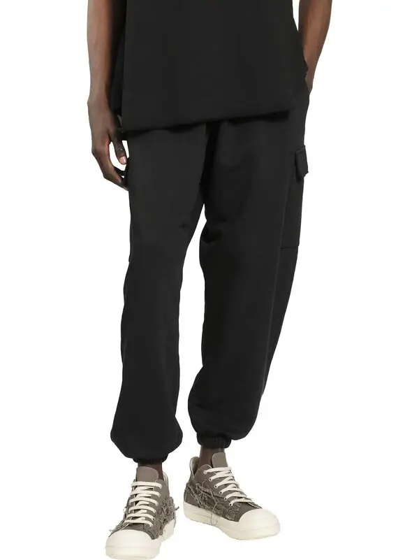 ROADLESS Cotton Jersey Cargo Joggers - Black