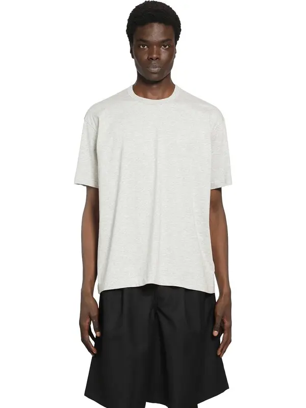 Comme Des Garçons Logo Cotton Jersey T-shirt - Grey