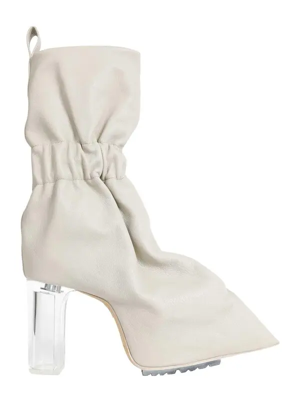 Rick Owens Cuffed Taquito Ankle Boots - Beige