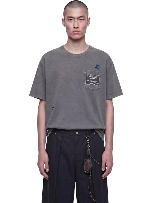 SONG FOR THE MUTE Sftm / Academy Vintage Tee - Grey