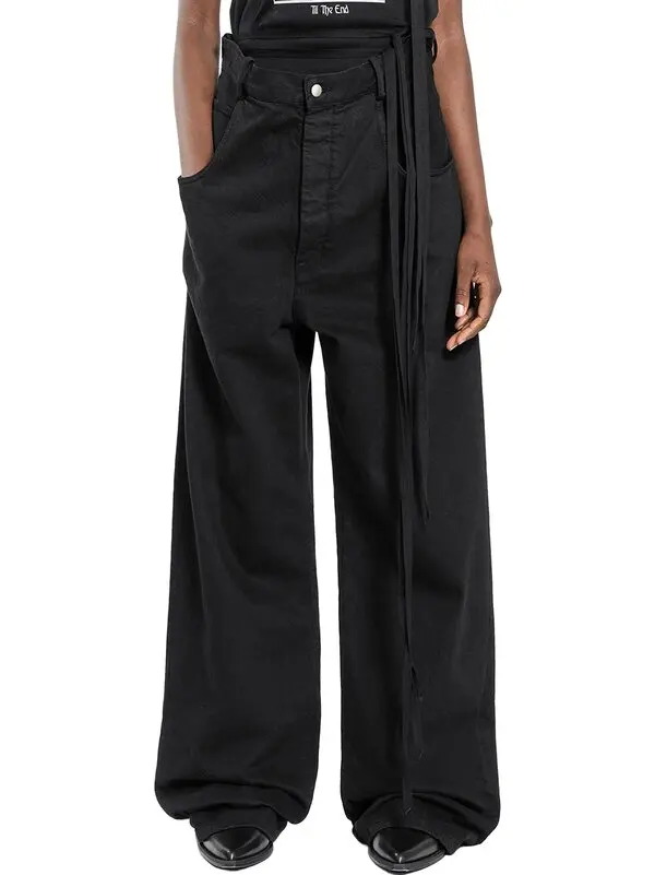 ANN DEMEULEMEESTER Kristel Wide-leg Jeans - Black