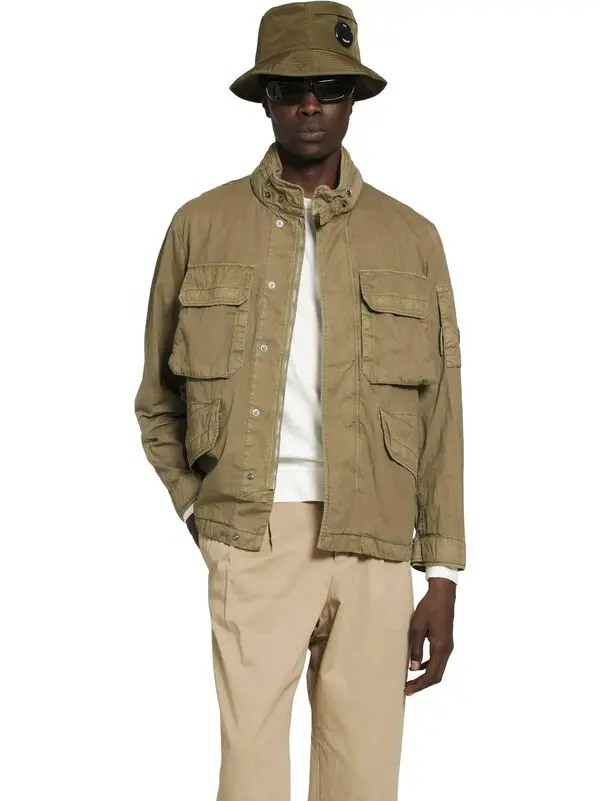 C.P. COMPANY 50 Fili Waxed Field Jacket - Green