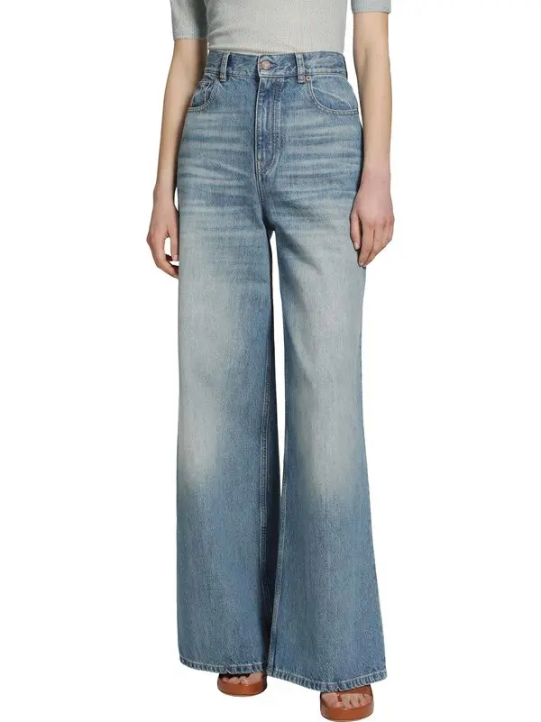 Chloé High-rise Wide Leg Jeans - Blue